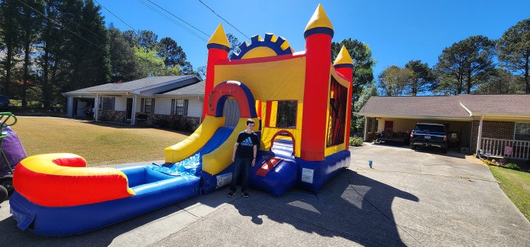 Fire Castle Bounce House - Impact Rental Solutions Conyers GA